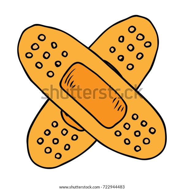 Crossed Medical Plasters Vector Illustration Medical Stock Vector ...
