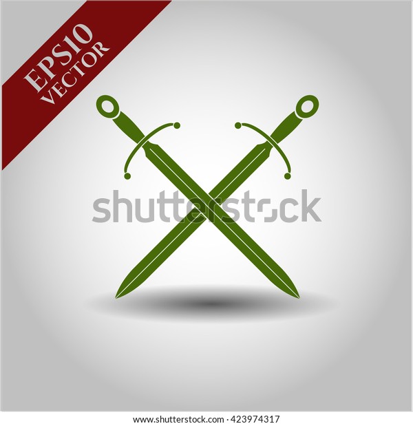 Crossed Swords Symbol Stock Vector (Royalty Free) 423974317 | Shutterstock