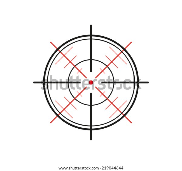 Crosshair Gun On White Background Vector : image vectorielle de stock ...