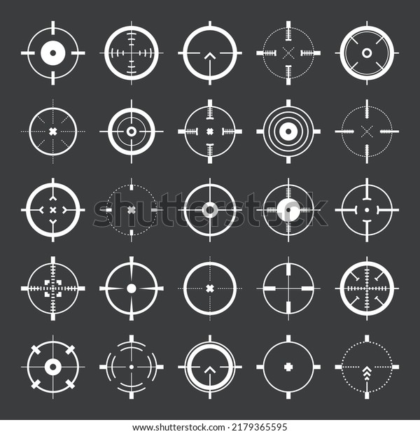 Crosshair, iconos vectoriales de visión de: vector de stock (libre de ...