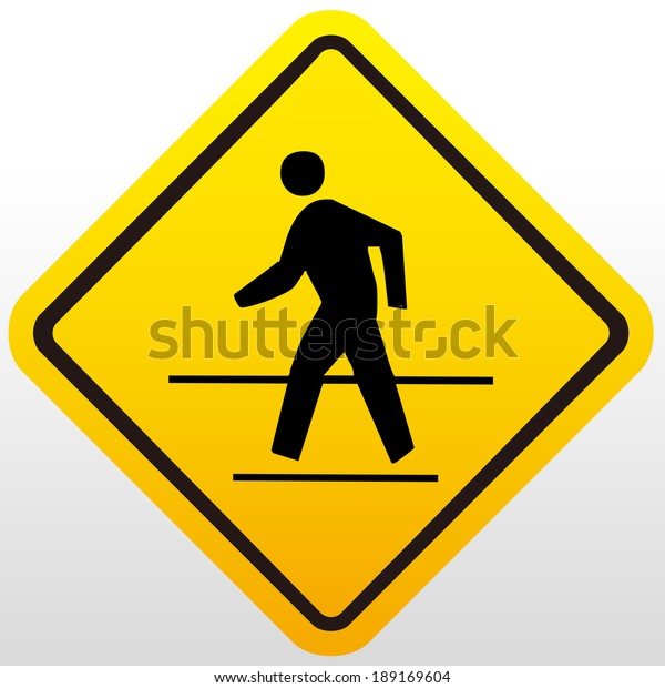 Crossing Sign Stock Vector (Royalty Free) 189169604