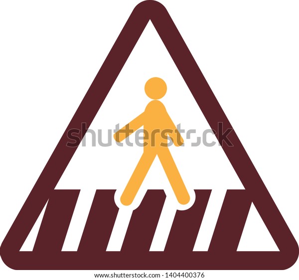 Crossing Sign Icon Trendy Flat Style Stock Vector (Royalty Free ...