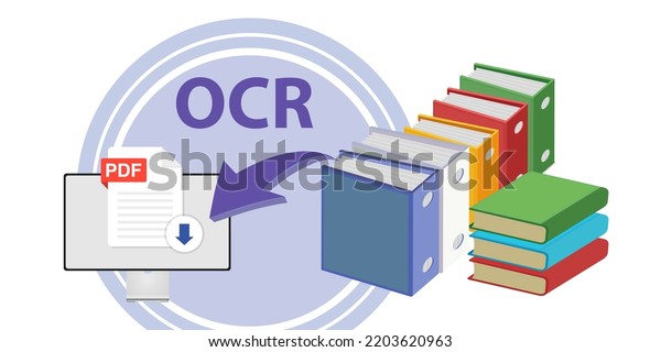 Crosslanguage Optical Character Recognition Ocr Technology Stock Vector ...