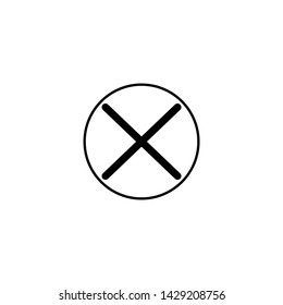 Crossmark Icon Vector Illustration Lines Stock Vector (Royalty Free ...