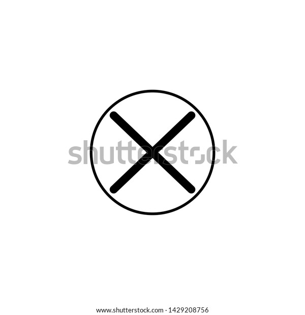 Crossmark Icon Vector Illustration Lines Stock Vector (Royalty Free ...
