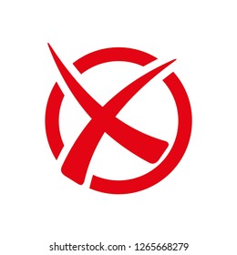 Crossmark Icon Vector On White Background Stock Vector (Royalty Free ...