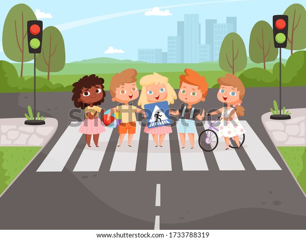 6,721 Kids Walking Sidewalk Images, Stock Photos & Vectors | Shutterstock