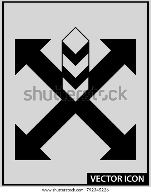 Crossroads Direction Travel Vector Pictogram Graphic Stock Vector ...