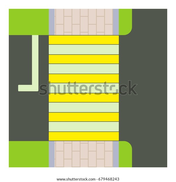 Crosswalk Icon Cartoon Illustration Crosswalk Vector Stock Vector ...