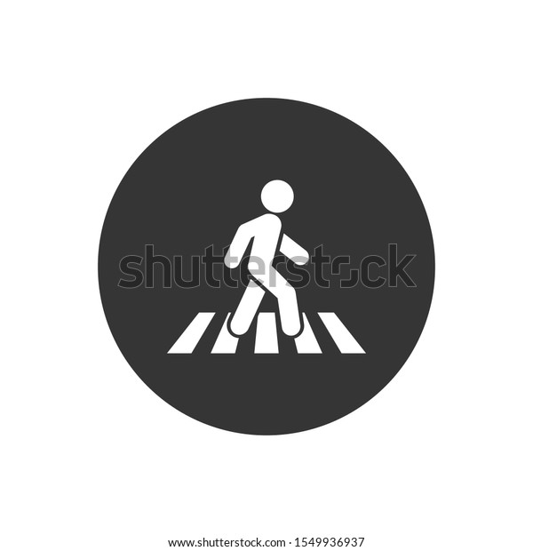 Crosswalk Icon Symbol Logo Template Vector Stock Vector (Royalty Free ...