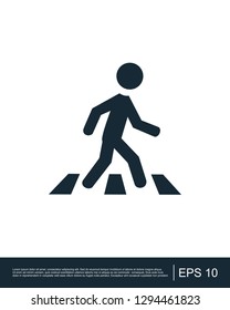 Crosswalk Icon Template Stock Vector (Royalty Free) 1294461823 ...