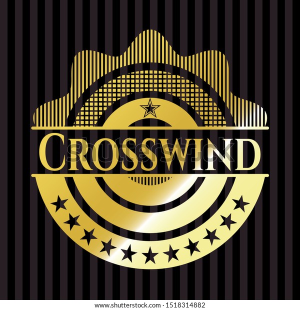 Crosswind Golden Badge Vector Illustration Detailed Stock Vector ...