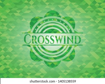 Crosswind Green Mosaic Emblem Vector Illustration Stock Vector (Royalty ...