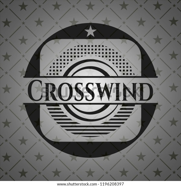Crosswind Realistic Black Emblem Stock Vector (Royalty Free) 1196208397 ...