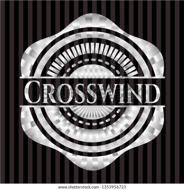 Crosswind Silver Badge Emblem: vector de stock (libre de regalías ...