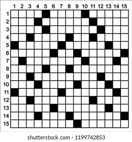 Crossword Puzzle Vector Square Puzzle Illustration Stock Vector ...