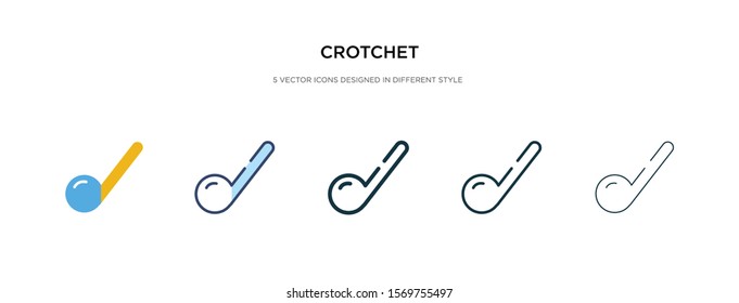 Crotchet Icon Different Style Vector Illustration Stock Vector (Royalty ...