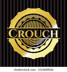 Crouch Golden Badge Emblem Vector Illustration Stock Vector (Royalty ...
