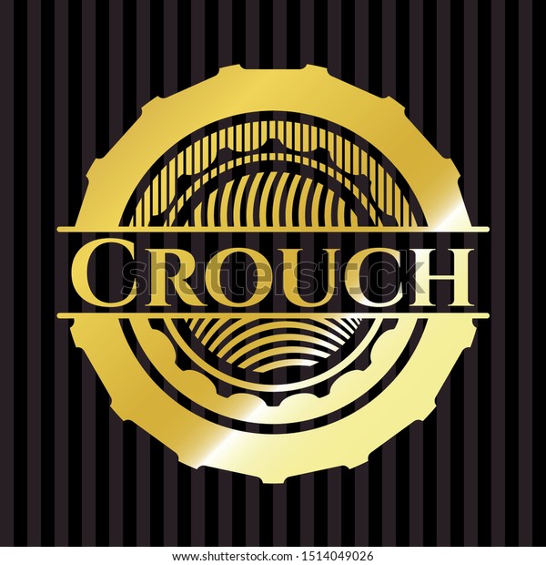Crouch Golden Badge Emblem Vector Illustration Stock Vector (Royalty ...