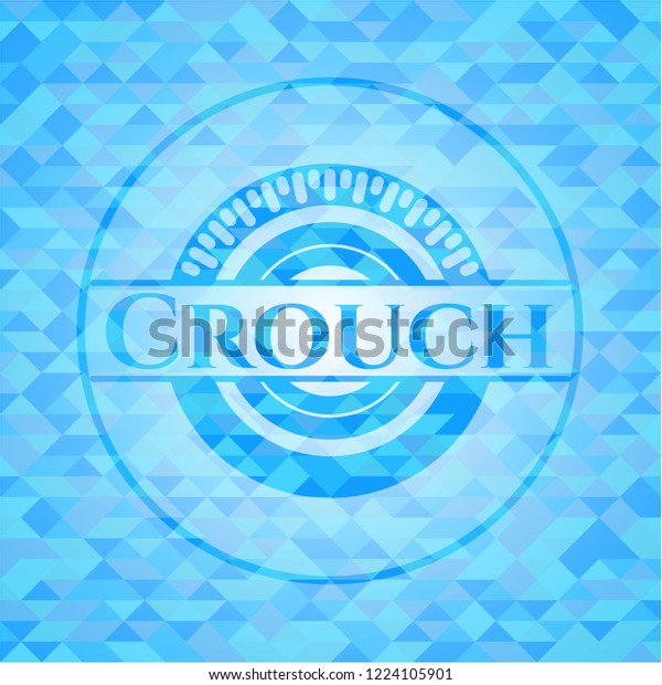 Crouch Realistic Light Blue Mosaic Emblem Stock Vector (Royalty Free ...