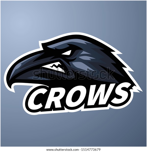Crow Head Mascot Logo Template Esport Stock Vector (Royalty Free ...