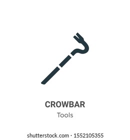 Crowbar Vector Icon On White Background Stock Vector (Royalty Free ...