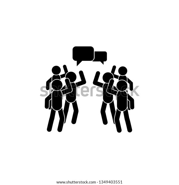 Crowd Arguing Icon Simple Glyph Flat Stock Vector (Royalty Free ...