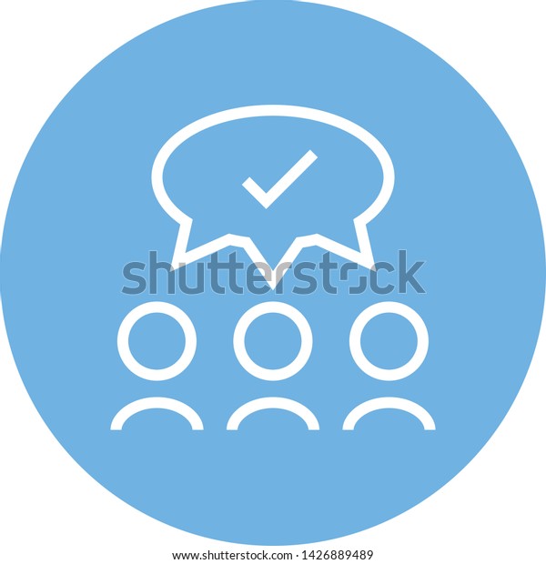 Crowd Consensus Agreement Outline Icon Stock Vector (Royalty Free ...