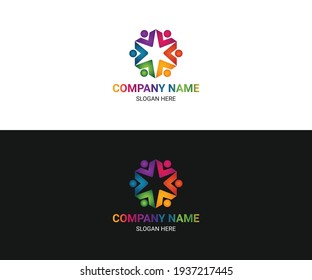Crowd Logo Vector Design Illustration Vector Stock Vector (Royalty Free ...