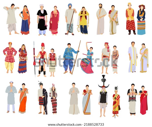 213 Gujarati Traditional Dress Vector Images, Stock Photos & Vectors ...