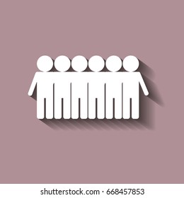 Crowd People Group People Vector Icon Stock Vector (Royalty Free ...