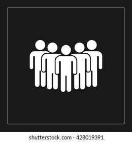 Crowd People Icon Crowd People Vector Stock Vector (Royalty Free ...