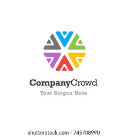 Crowd People Logo Stock Vector (Royalty Free) 745708990 | Shutterstock