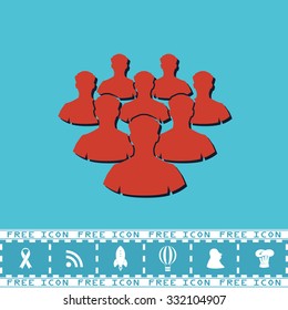 Crowd People Black Flat Illustration Pictogram Stock Illustration 329602604