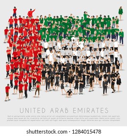 Crowd People Shape United Arab Emirates Stock Vector (Royalty Free ...
