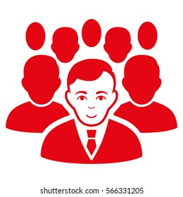 Crowd Vector Icon Flat Red Symbol Stock Vector (Royalty Free) 566331205 ...