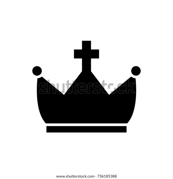 Crown Cross Icon Vector Illustration Black Stock Vector (Royalty Free ...