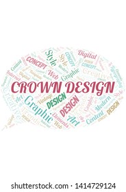 Crown Design Word Cloud Wordcloud Made Stock Vector (Royalty Free ...