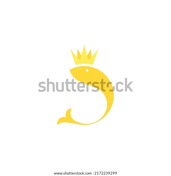 Crown Fish Logo Design Template Vector: เวกเตอร์สต็อก (ปลอดค่าลิขสิทธิ์ ...
