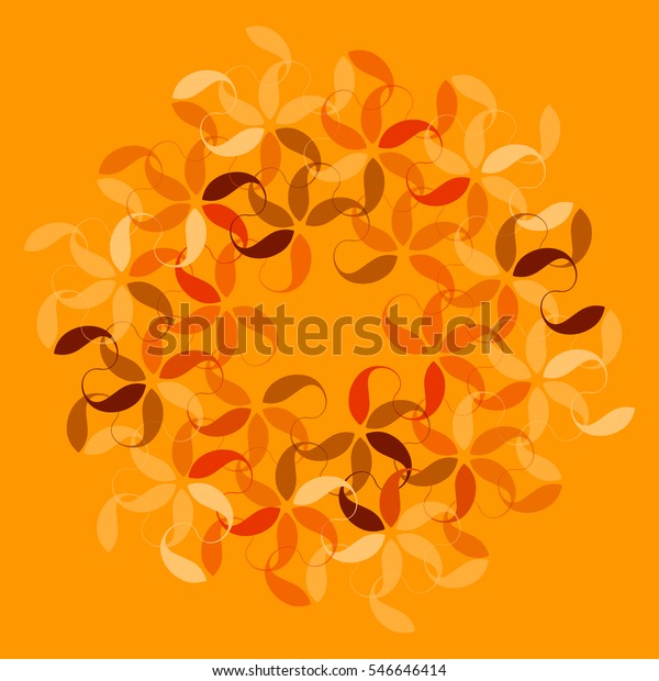 Crown Flowers Made Interlocking Loops Orange Stock Vector (Royalty Free ...