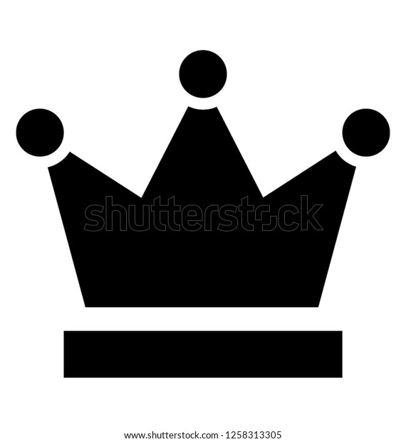 Crown Glyph Icon Vector Stock Vector (Royalty Free) 1258313305 ...