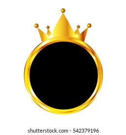 Luxury Gold Circle Crown On Top Stock Vector (Royalty Free) 1720094680
