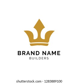 Crown Gold Logo Concept Creative Minimal Stock Vector (Royalty Free ...