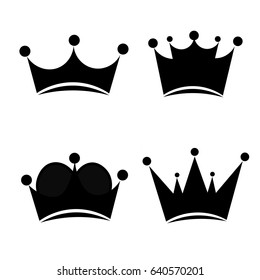 Crown Icon Back White Stock Vector (Royalty Free) 640570201 | Shutterstock