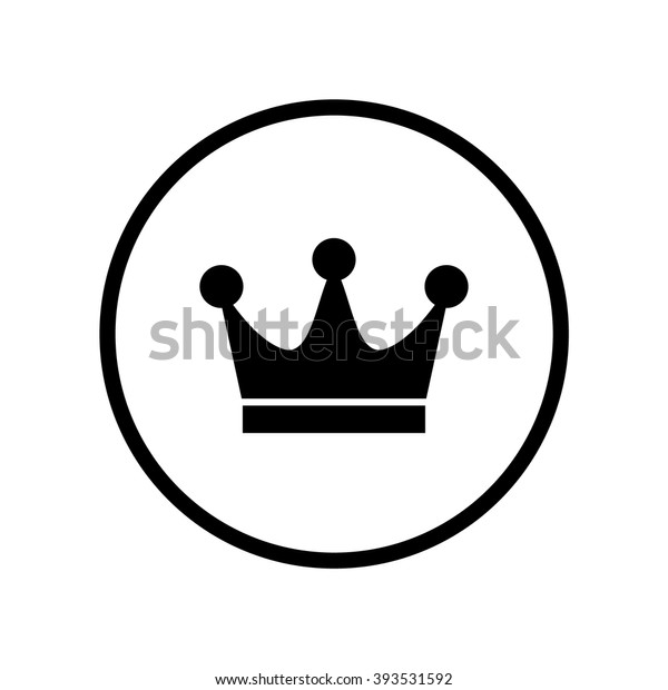 Crown Icon Circle Vector Illustration Stock Vector (Royalty Free) 393531592