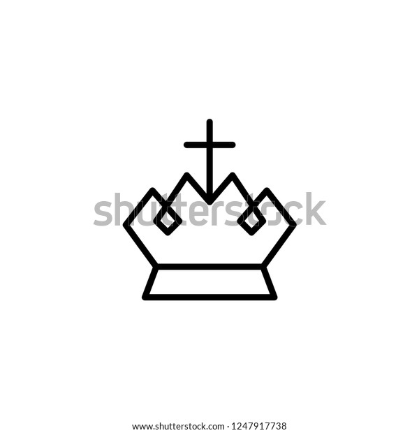 Crown Icon Monarch Sign Stock Vector (Royalty Free) 1247917738
