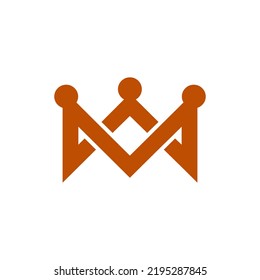Crown Letter M Combination Simple Logo Stock Vector (Royalty Free ...