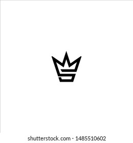 Crown Letter S Logo Design Stock Vector (Royalty Free) 1485510602 ...