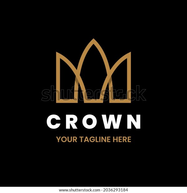 Crown Line Logo Design Template Stock Stock Vector (Royalty Free) 2036293184 | Shutterstock