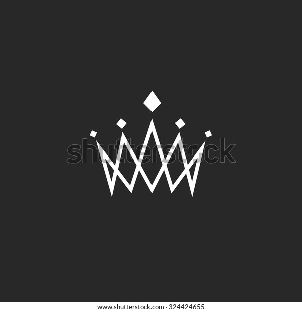 Crown Logo Design Element Linear Monogram Stock Vector (Royalty Free ...